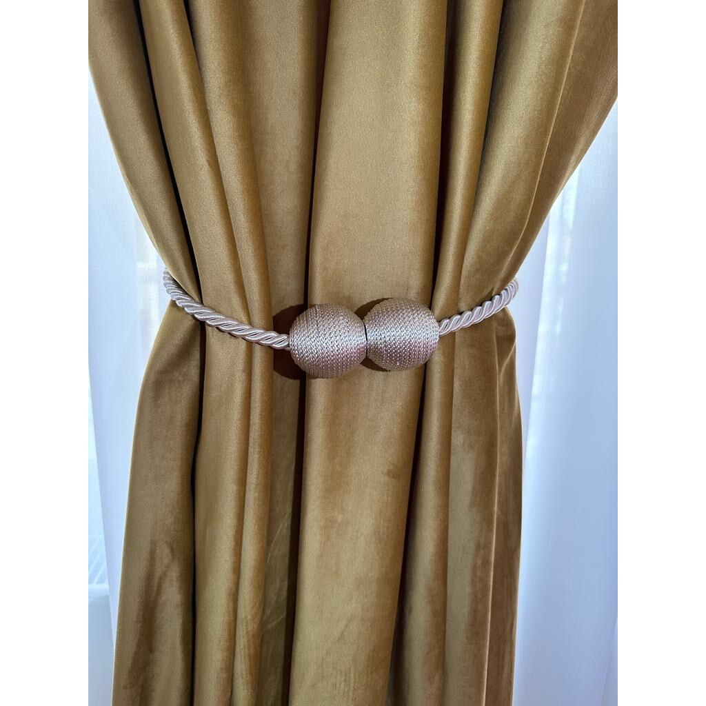 Set magneti decorativi prindere perdele si draperii, bej cacao cu lapte ...