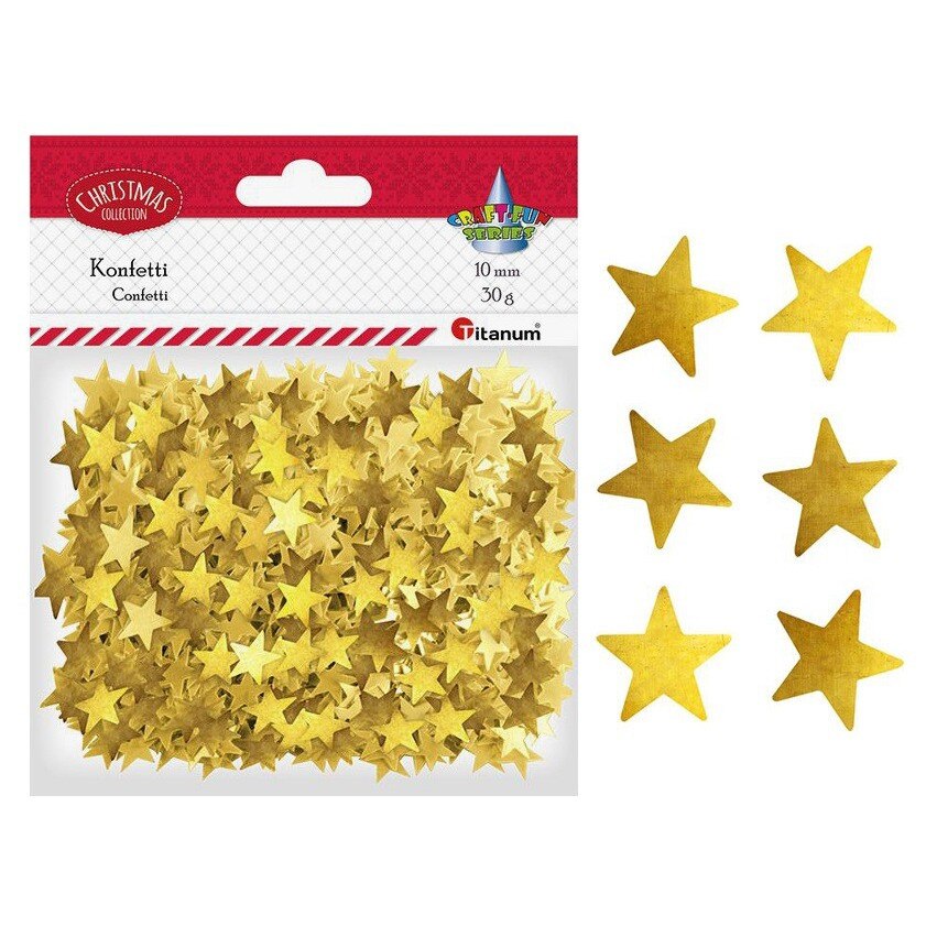 Set confetti, Model stelute, 10 mm, Auriu - eMAG.ro