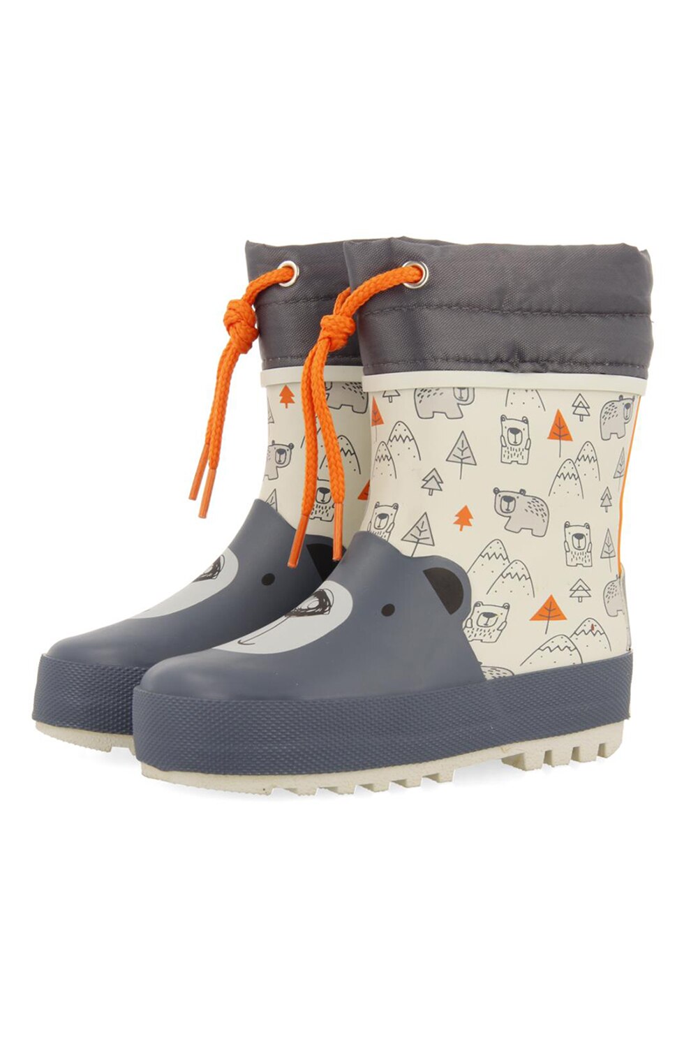 Gioseppo, Гумирани ботуши Wasta с фигурална шарка, Прашно синьо, Крем ...