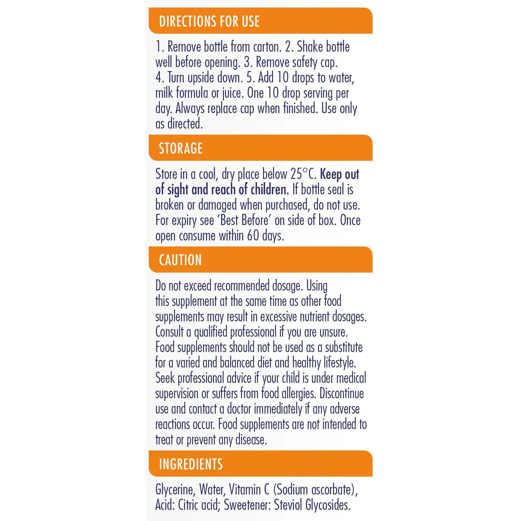 Vitamina C Drops Pentru copii, ActiKid, 15ml - eMAG.ro