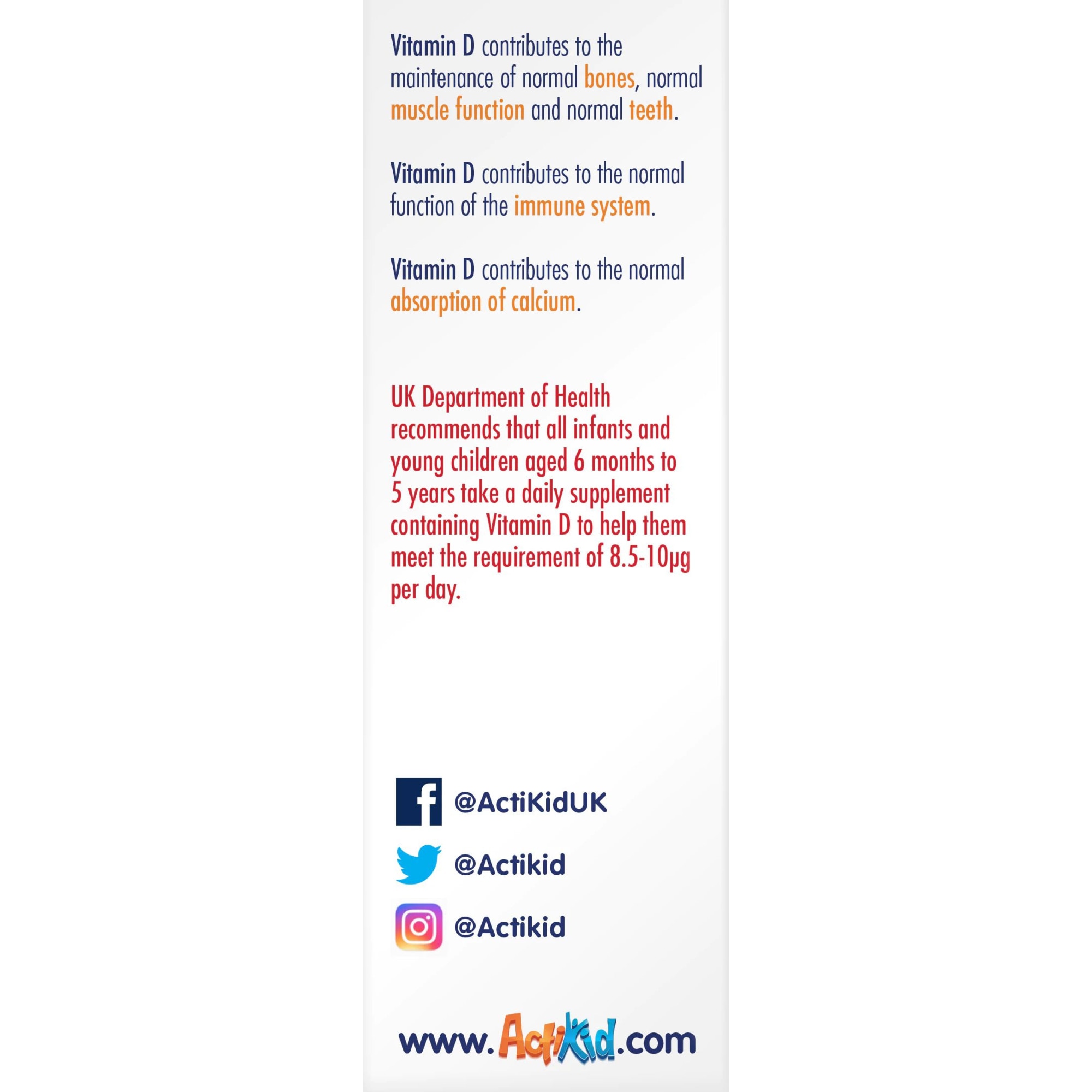 Vitamina D Drops Pentru copii, ActiKid, 30ml - eMAG.ro