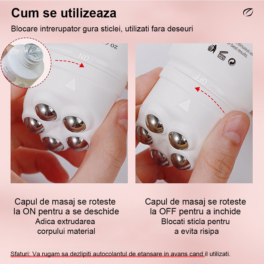 Crema pentru slabit, Vaxiuja, Piper si ghimbir, 49g, Minge rulanta 360°, Masaj si lifting ...