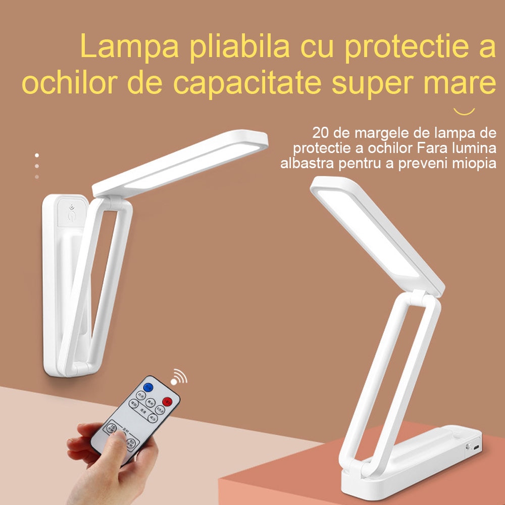 Lampa pentru citit, YWX, Plastic, 8 x 6 x 18 CM, Protectie pentru ochi ...