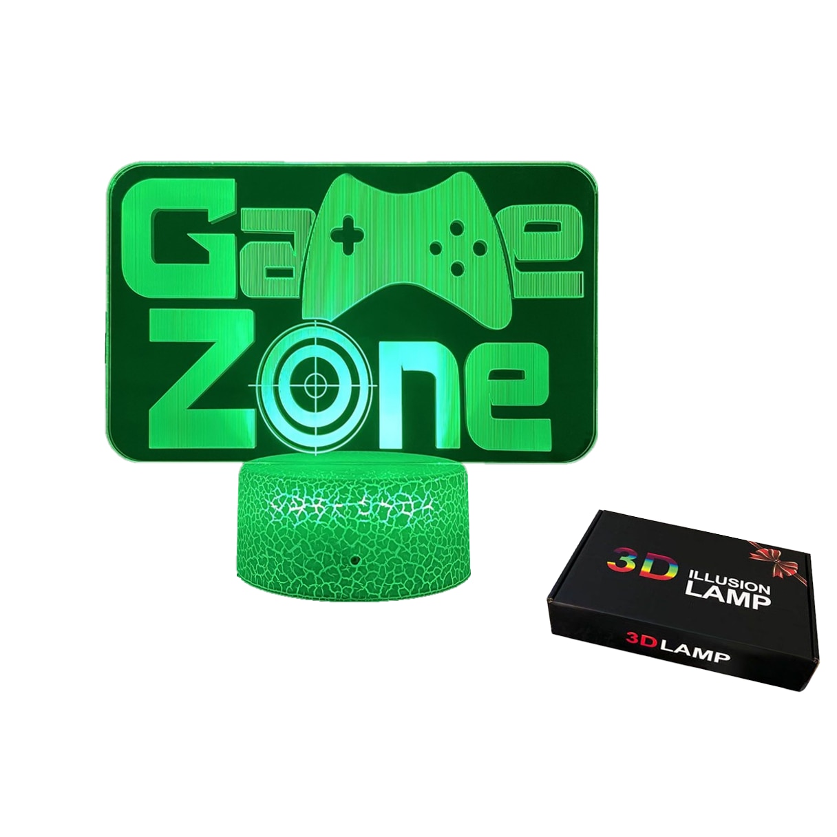 Lampa de birou, noptiera sau veghe, gaming LED 3D iluzie optica, baza ...