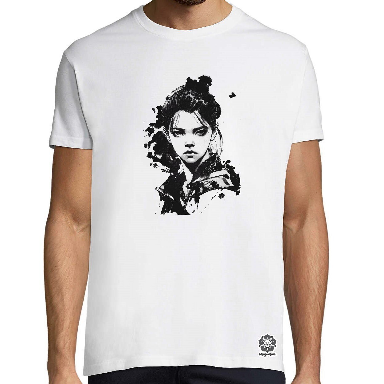 Fekete-fehér Palvin Barbara rajz férfi póló, Fehér, L - eMAG.hu