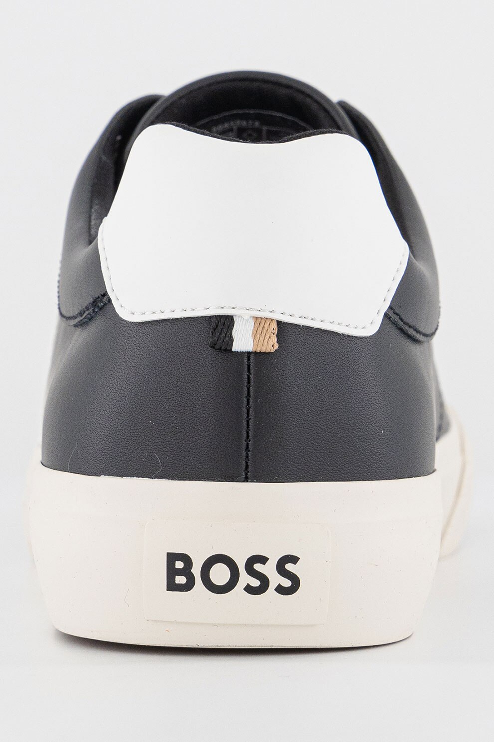 BOSS, Pantofi sport de piele ecologica si piele Aiden, Negru, 44 - eMAG.ro