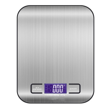 Кухненска везна MunDeir, Неръждаема стомана, Дигитален дисплей ...