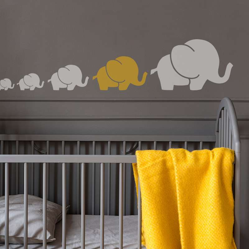 Set 5 sabloane decorative reutilizabile Nakleo, Model elefant - eMAG.ro