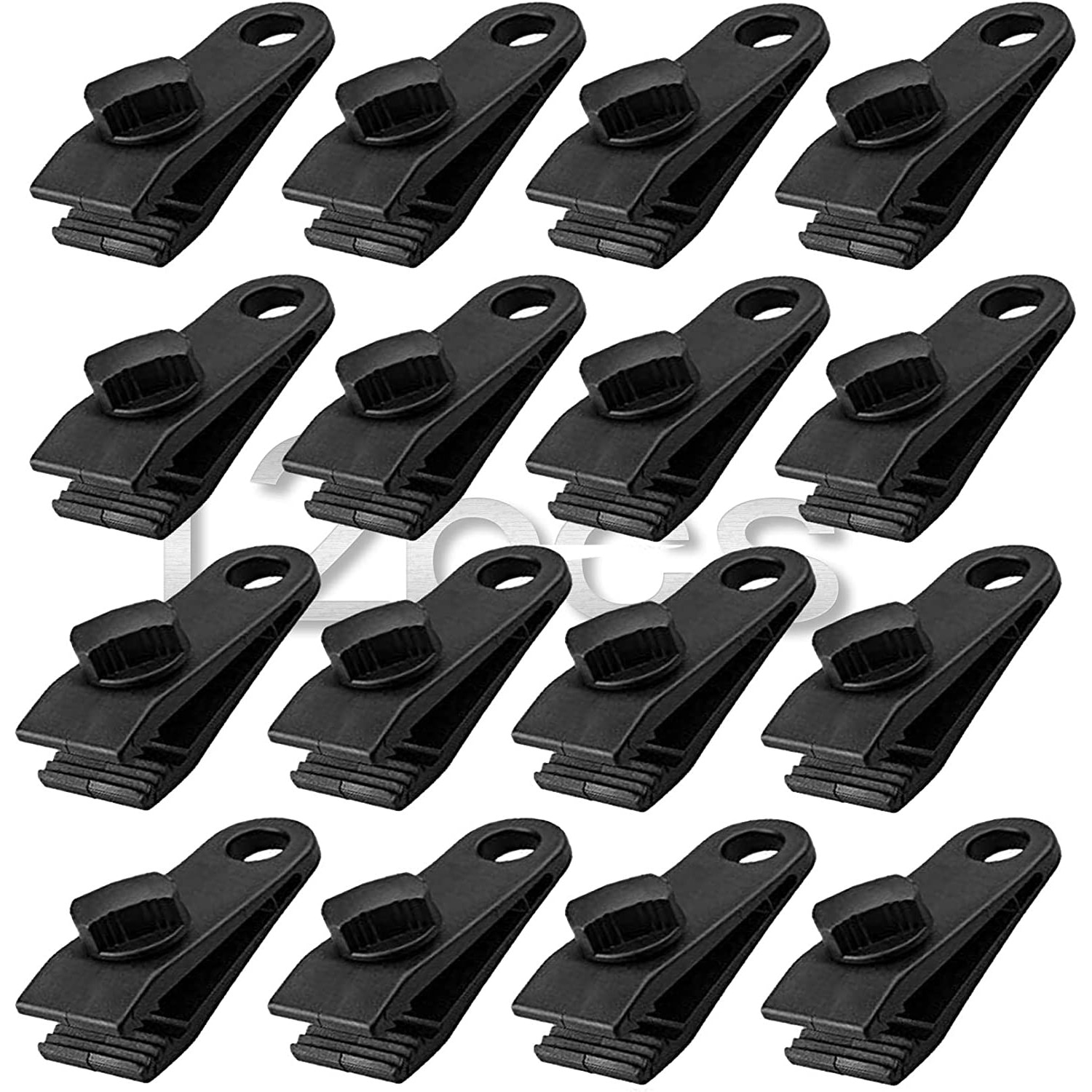 Set 12 cleme de prindere pentru prelata/corturi, negru - eMAG.ro