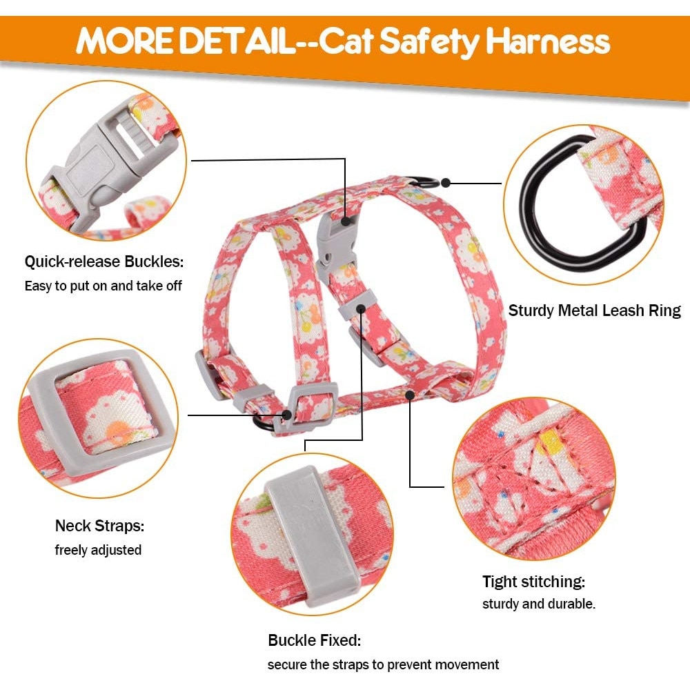 Ham cu lesa pentru pisici, Franghie reglabila, 145 cm - eMAG.ro