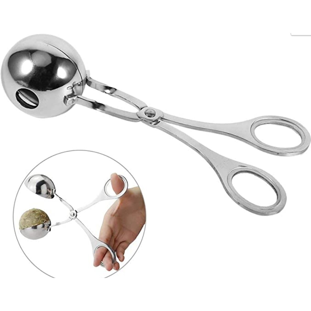 Cleste din inox pentru formarea bilelor din carne, Zola®, 17x7.5 cm ...