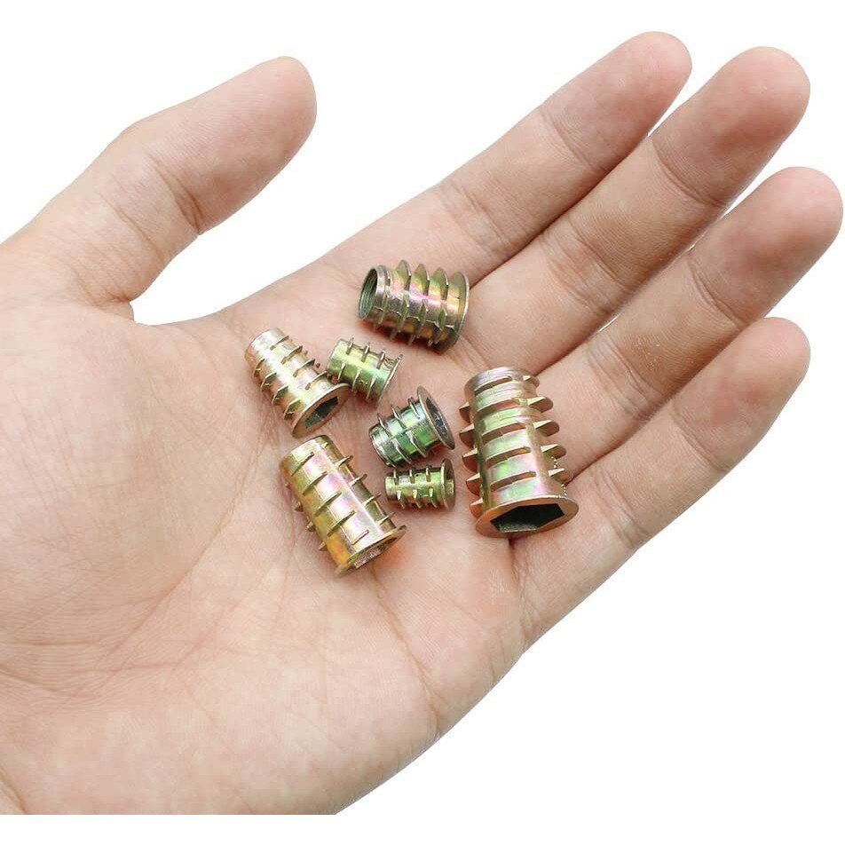 Set piulite hexagonale pentru mobilier, Otel carbon, 100 buc - eMAG.ro