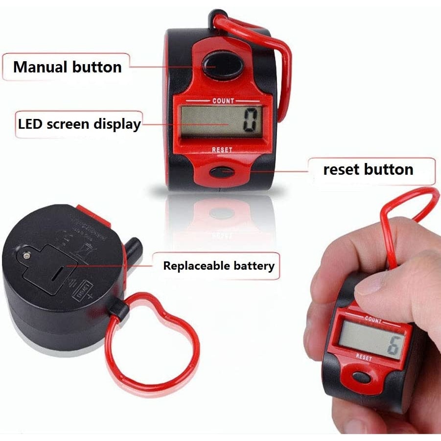 Contor digital manual, Rosu/Galben, 2 buc - eMAG.ro