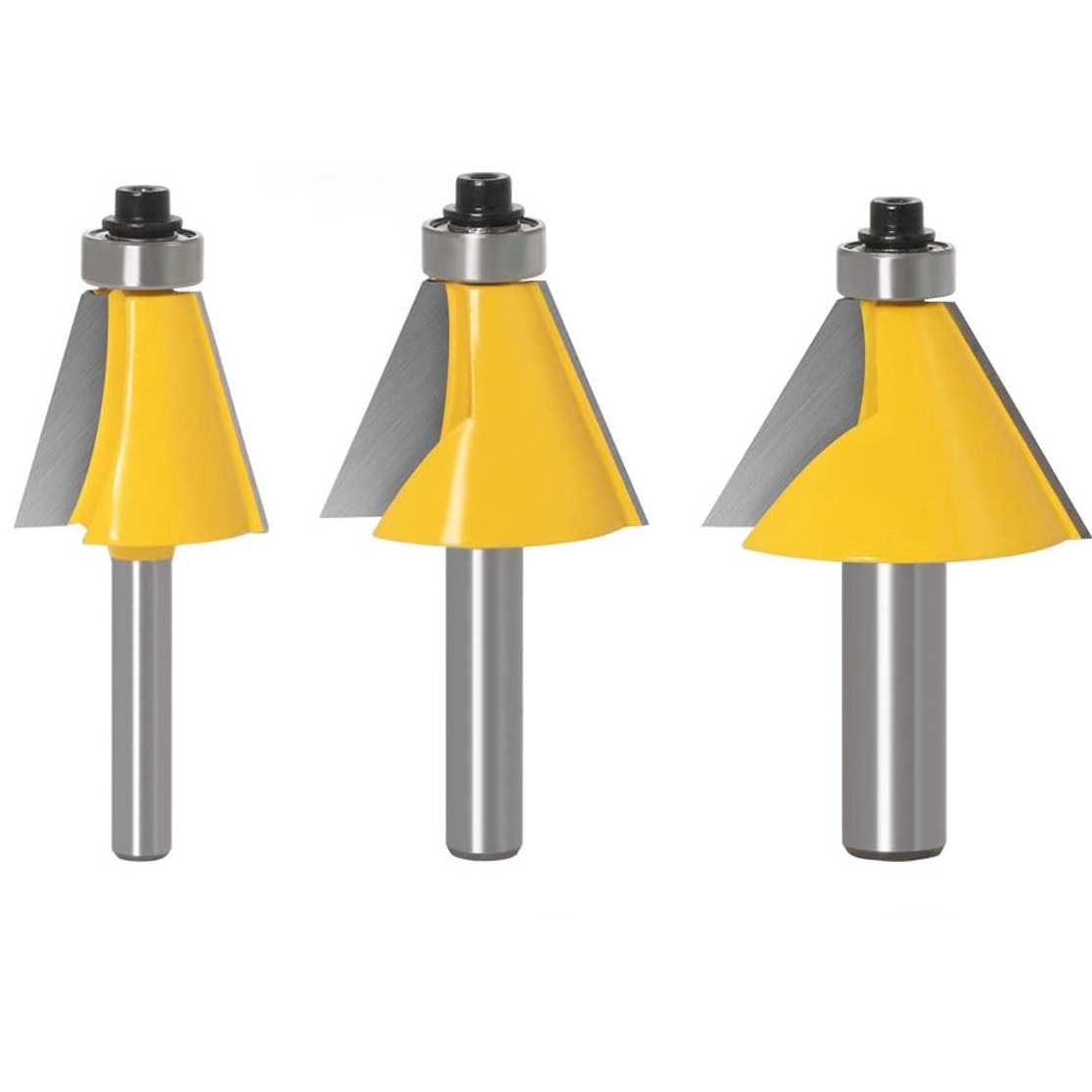 Set 3 freze pentru lemn, Metal, Galben - eMAG.ro