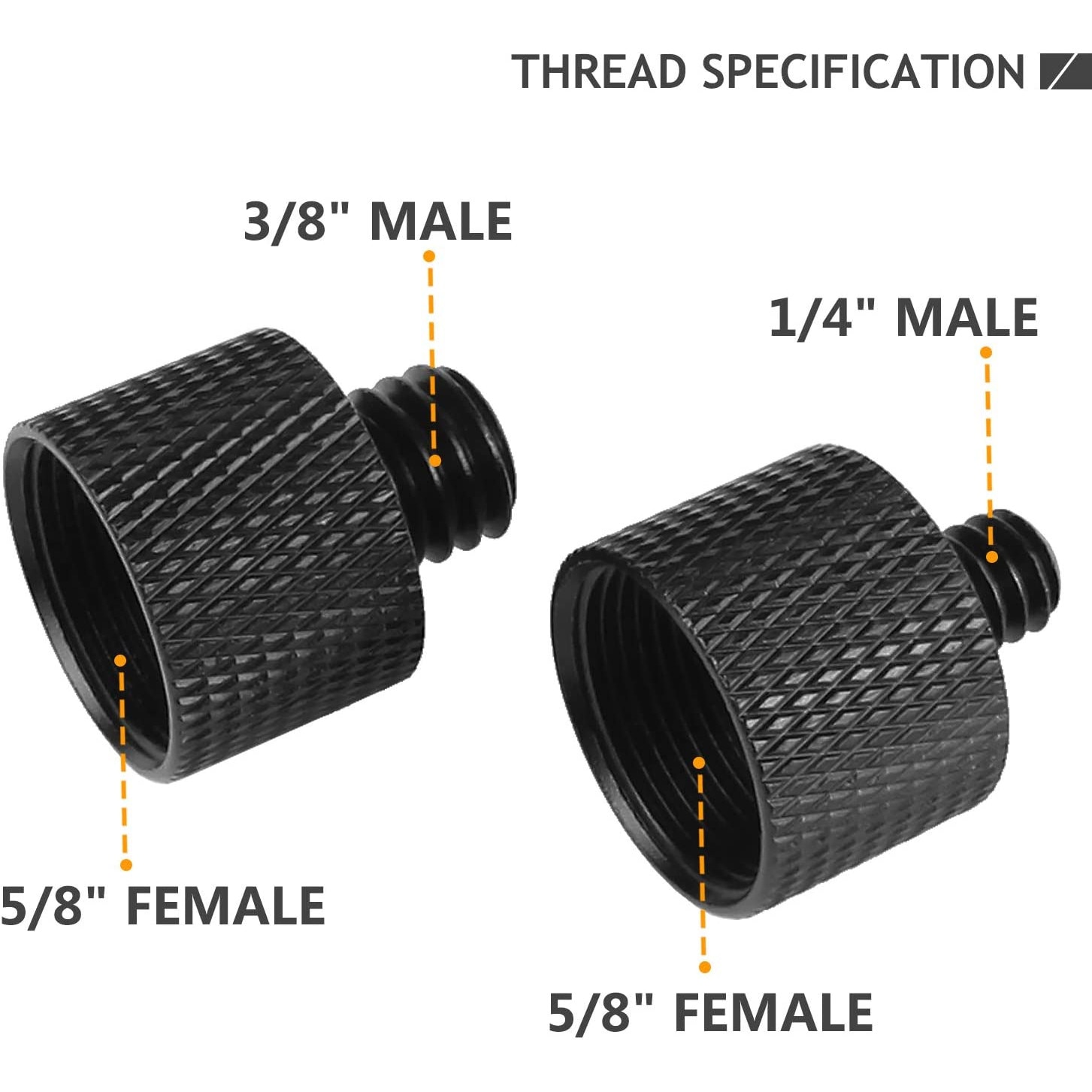 Set Adaptor cu surub cu microfilet 5/8 la 1/4 si adaptor 5/8 la 3/8 ...