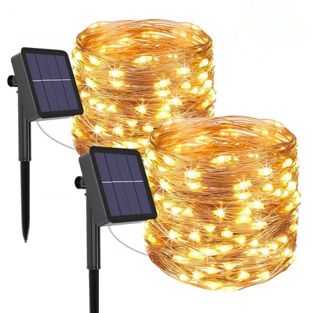 Set 2 Lumini solare, LED, Negru - eMAG.ro
