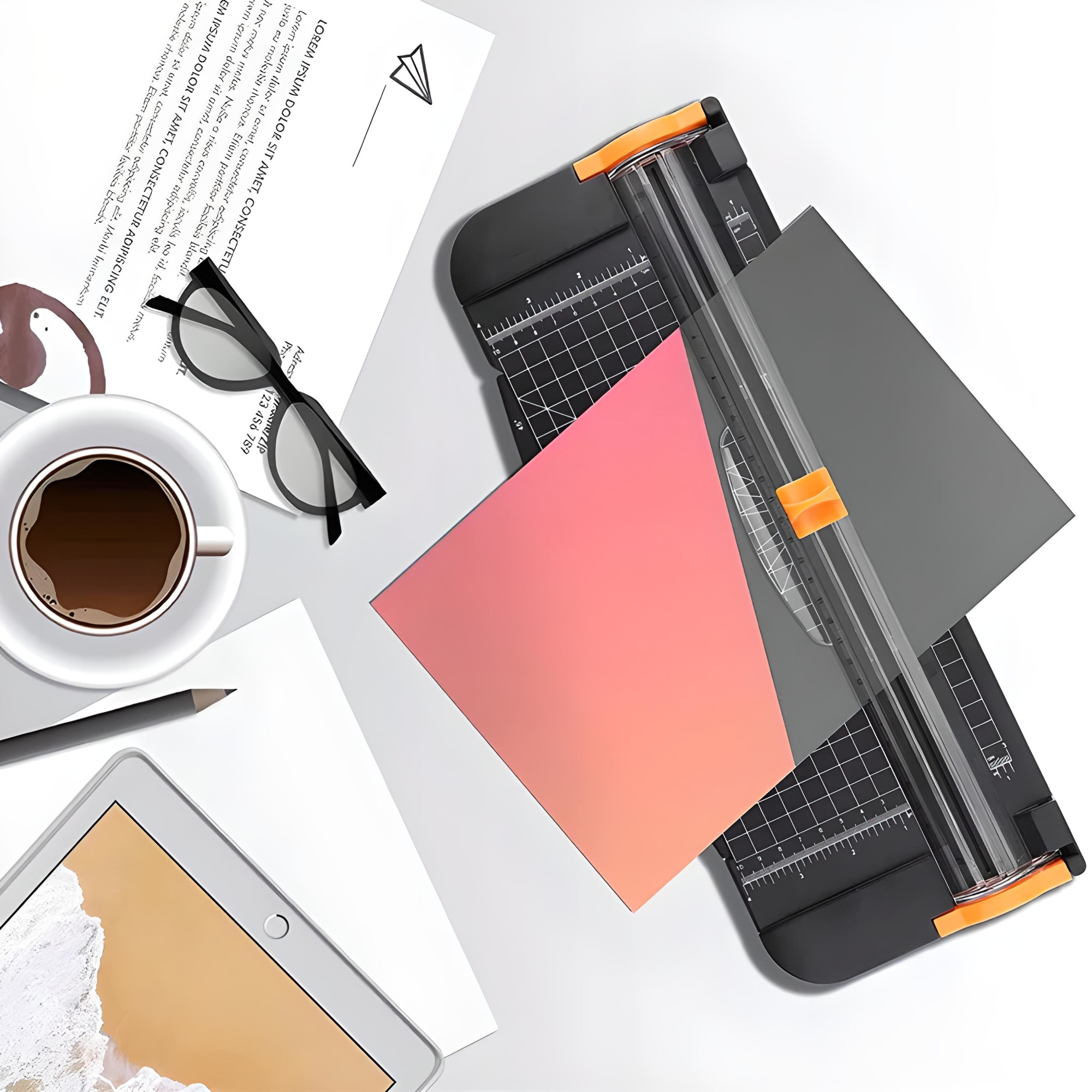 Masina Taiat Hartie, Trimmer, Format A3, A4, B4, B5, Negru Portocaliu ...