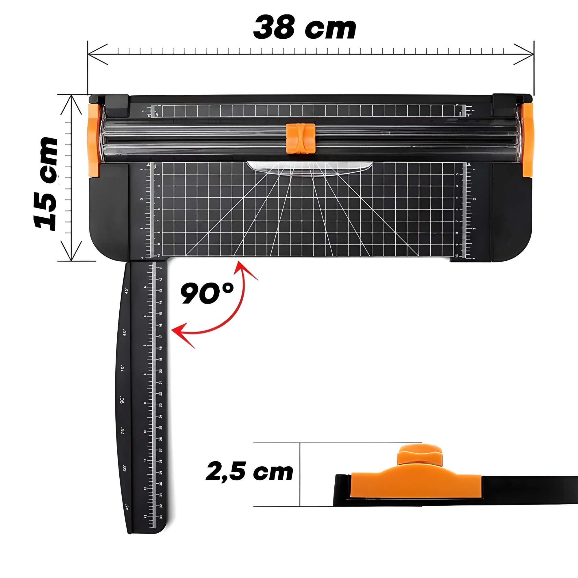 Masina Taiat Hartie, Trimmer, Format A3, A4, B4, B5, Negru Portocaliu ...