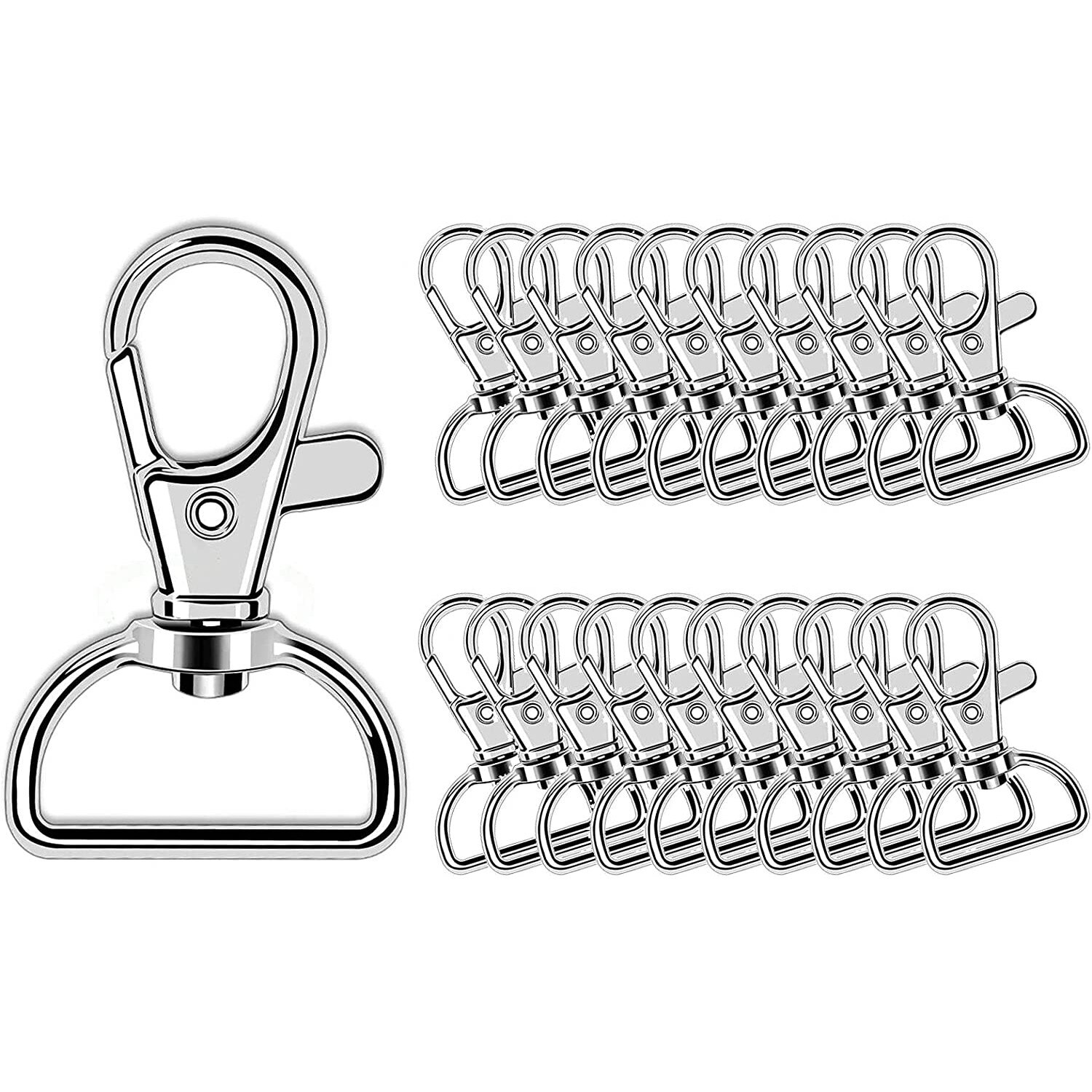 Set 20 brelocuri chei, Aliaj de zinc, 40 x 25 mm, Argintiu - eMAG.ro