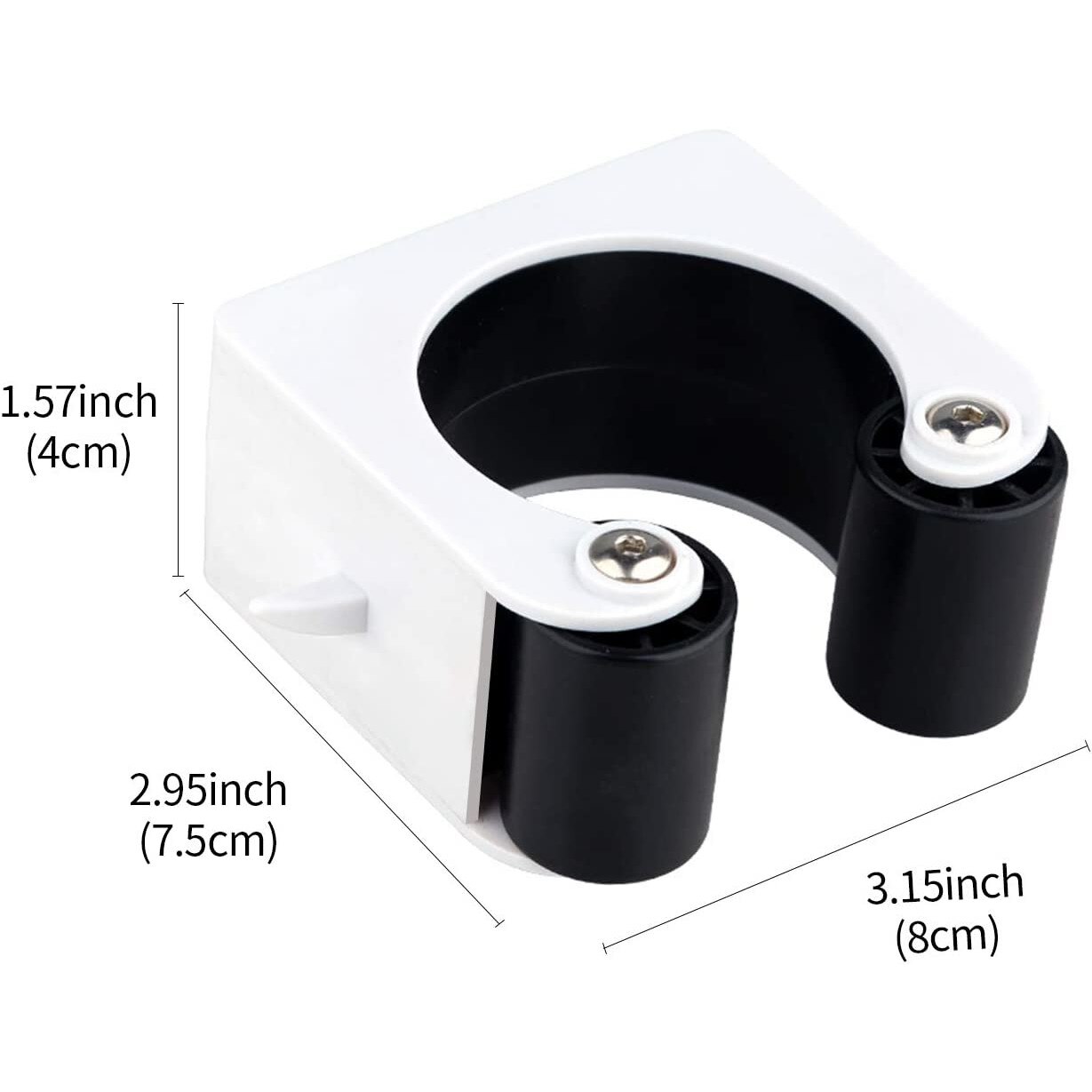 Suport depozitare biciclete, Plastic, 8 x 4 x 7.5 cm, Alb/Negru - eMAG.ro