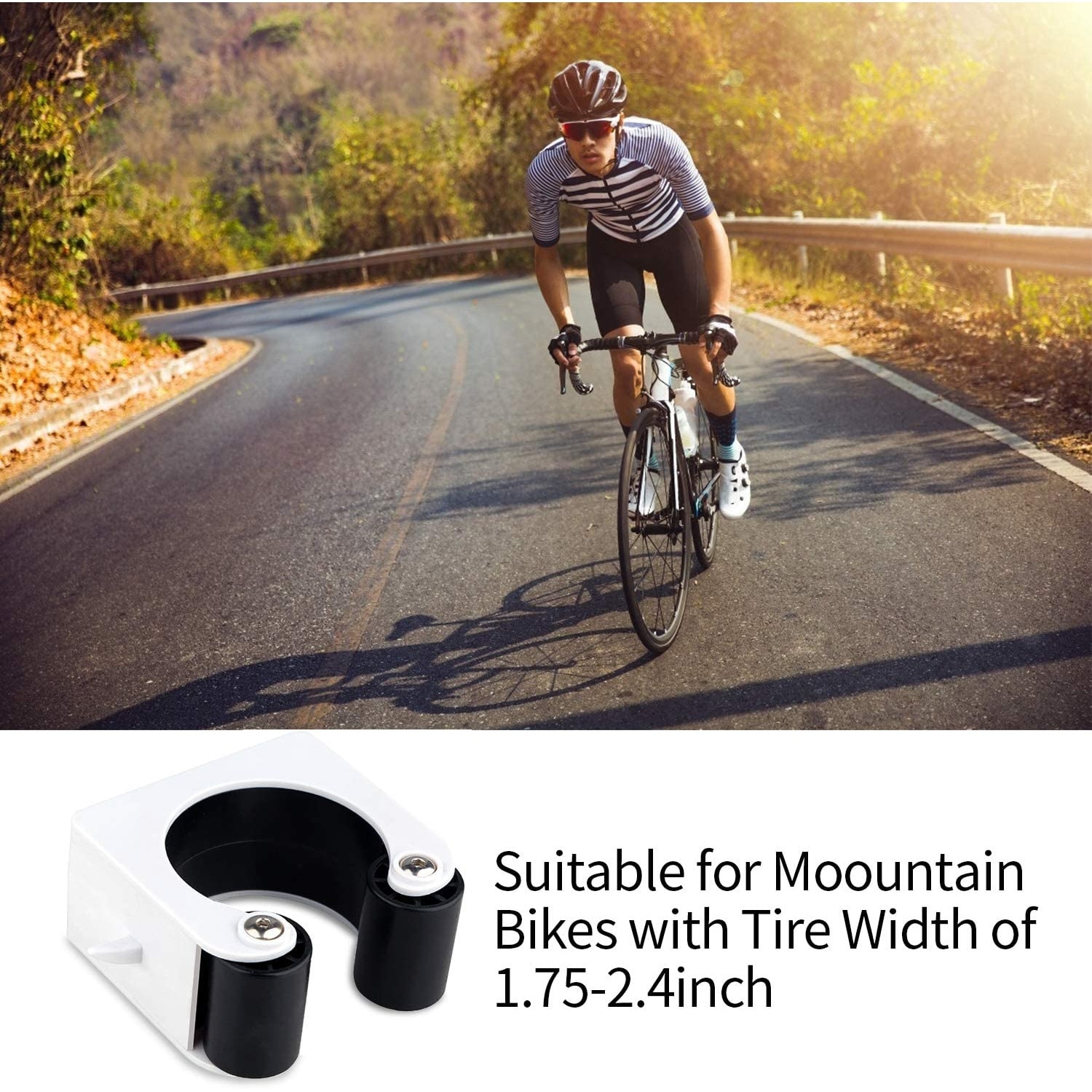 Suport depozitare biciclete, Plastic, 8 x 4 x 7.5 cm, Alb/Negru - eMAG.ro