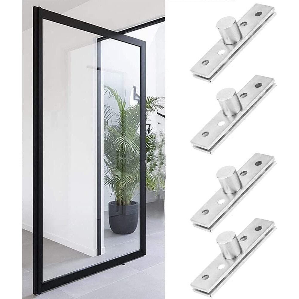 Set 4 balamale pivotante, Otel inoxidabil, Cu suruburi, Argintiu - eMAG.ro