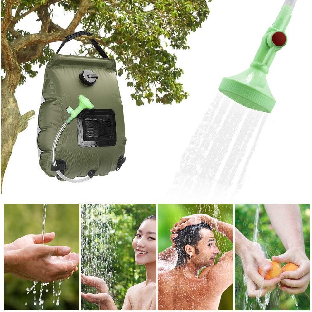 Dus solar camping, PVC, 20 l, Verde - eMAG.ro