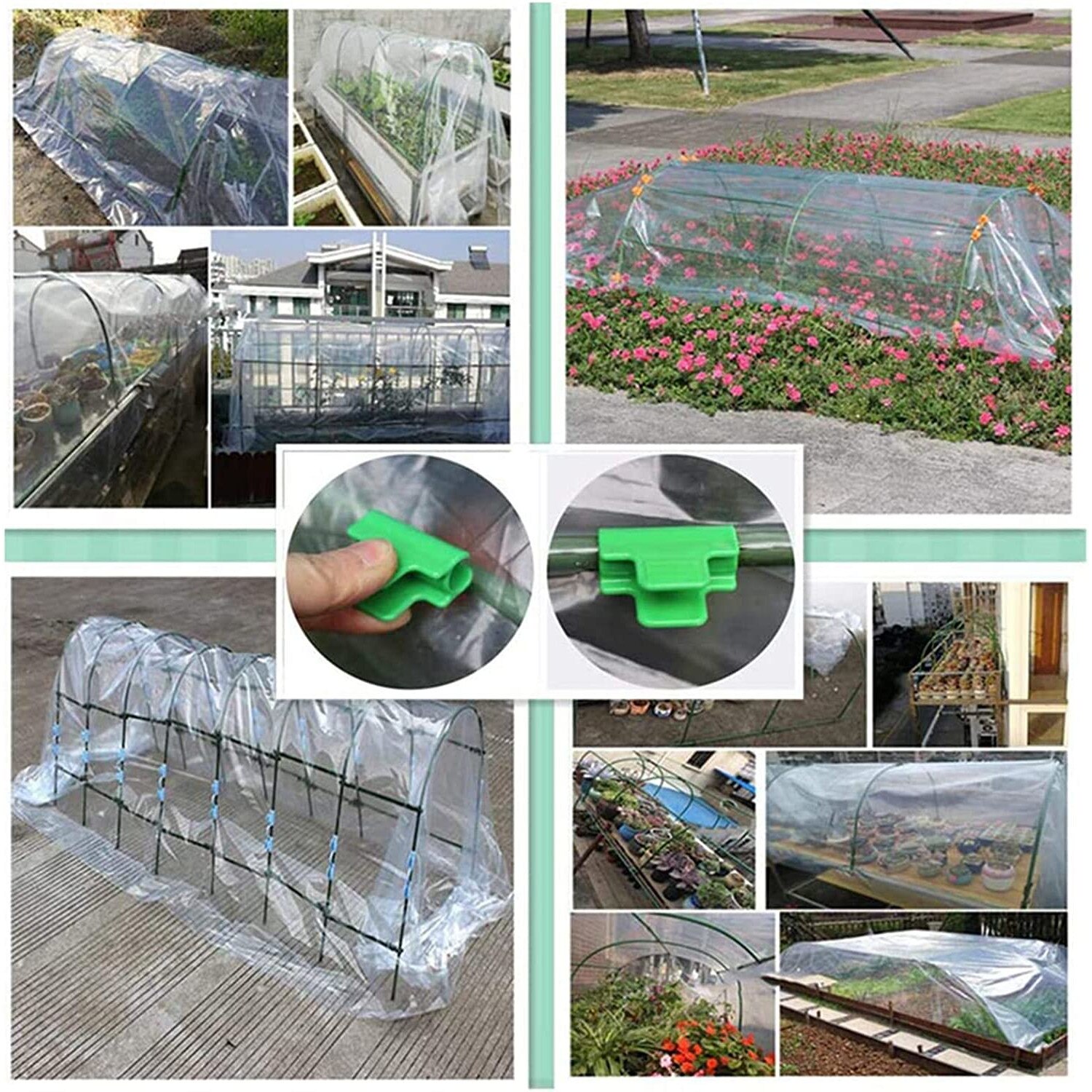 Set 20 cleme pentru solar, Plastic, Verde - eMAG.ro