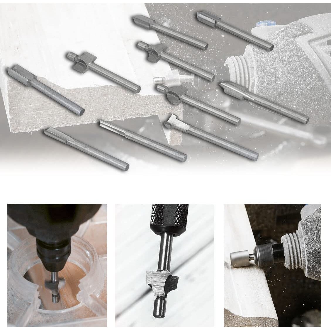 Set 10 freze, Metal, Pentru lemn, Argintiu - eMAG.ro