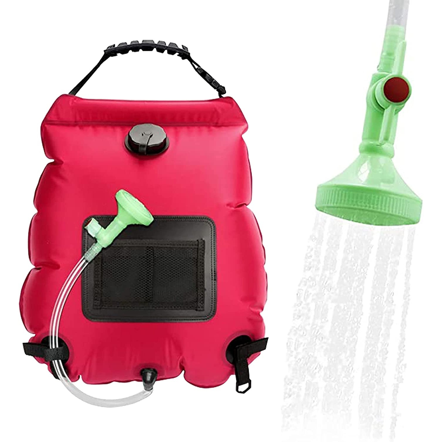 Geanta de dus solara de camping, PVC, Portabila, Pliabila, 20 L, 50x47 ...