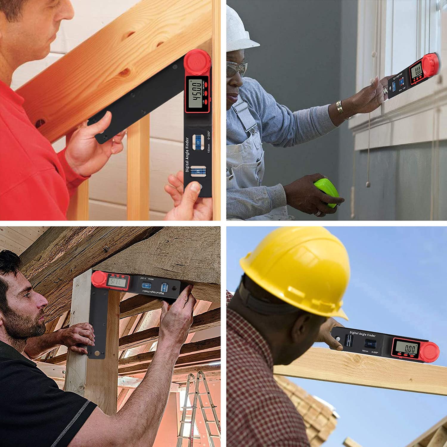 Raportor digital de unghiuri, Afisaj LCD, Nivel orizontal/vertical, 0 ...