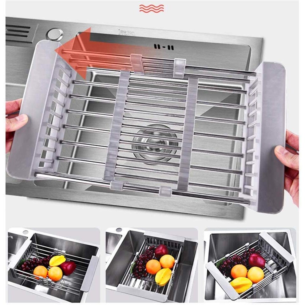 Cos de scurgere retractabil pentru chiuveta, Inox, 290-475 mm, Gri ...