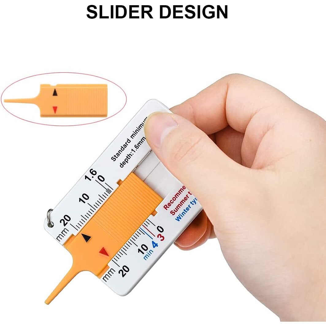 Set 3 rulete indicator adancime anvelopa, Plastic, 20 mm, Alb - eMAG.ro