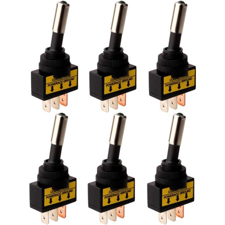 Comutator basculant auto cu lumina LED, 6 buc, 12-24V, 20A, Negru - eMAG.ro