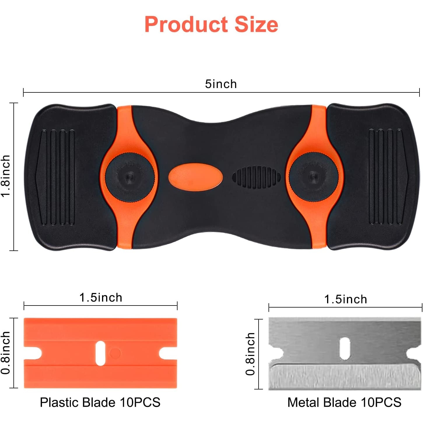Racleta de plita ceramica cu 10 bucati lame de metal suplimentare si 10 ...