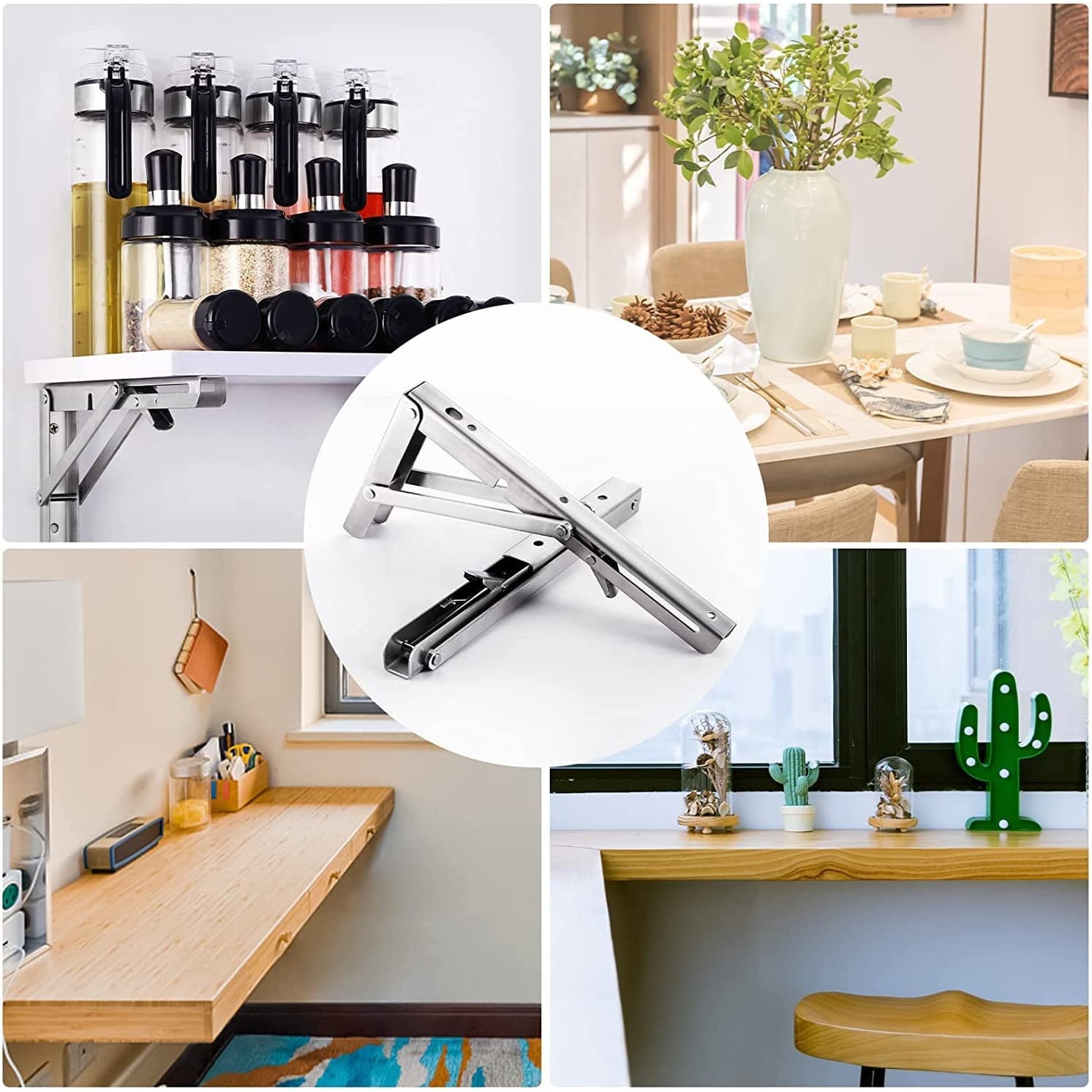 Suport raft rabatabil, din otel inoxidabil, de montat pe perete, pentru ...