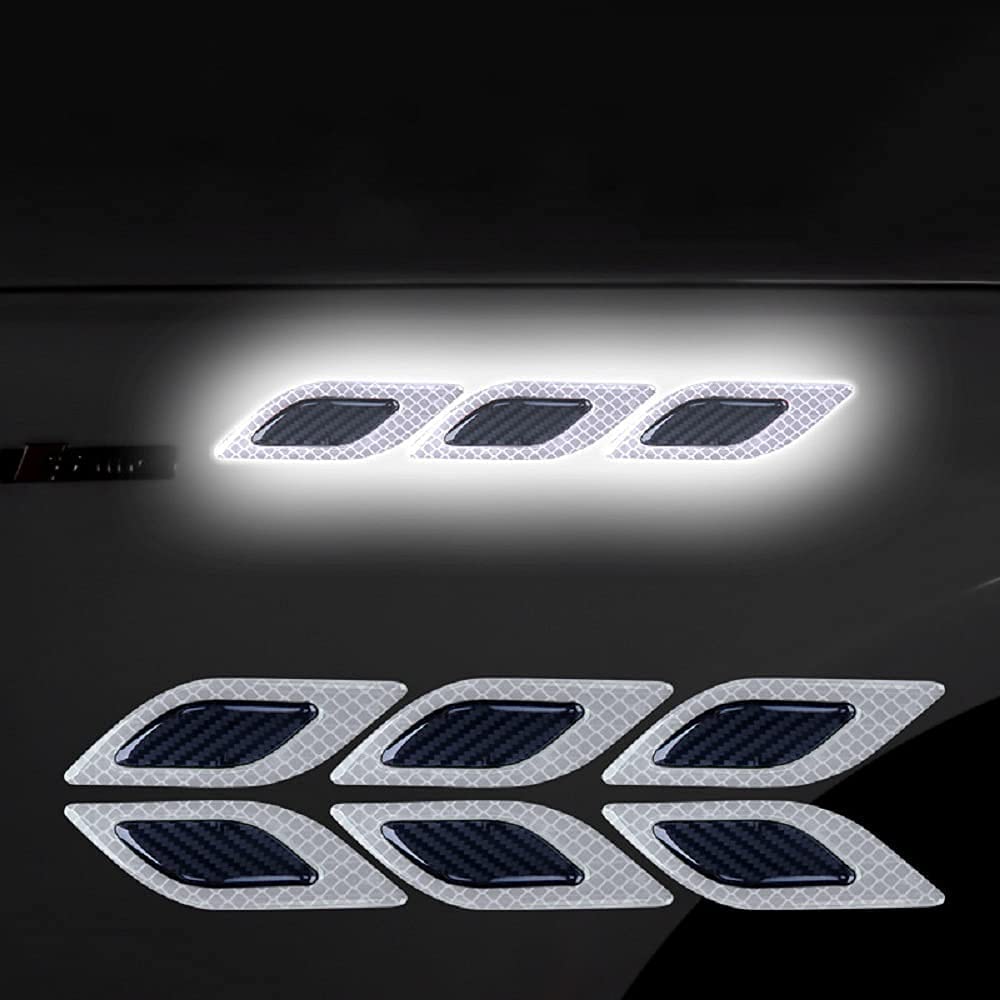 Set 6 autocolante reflectorizante, Negru/Alb - eMAG.ro