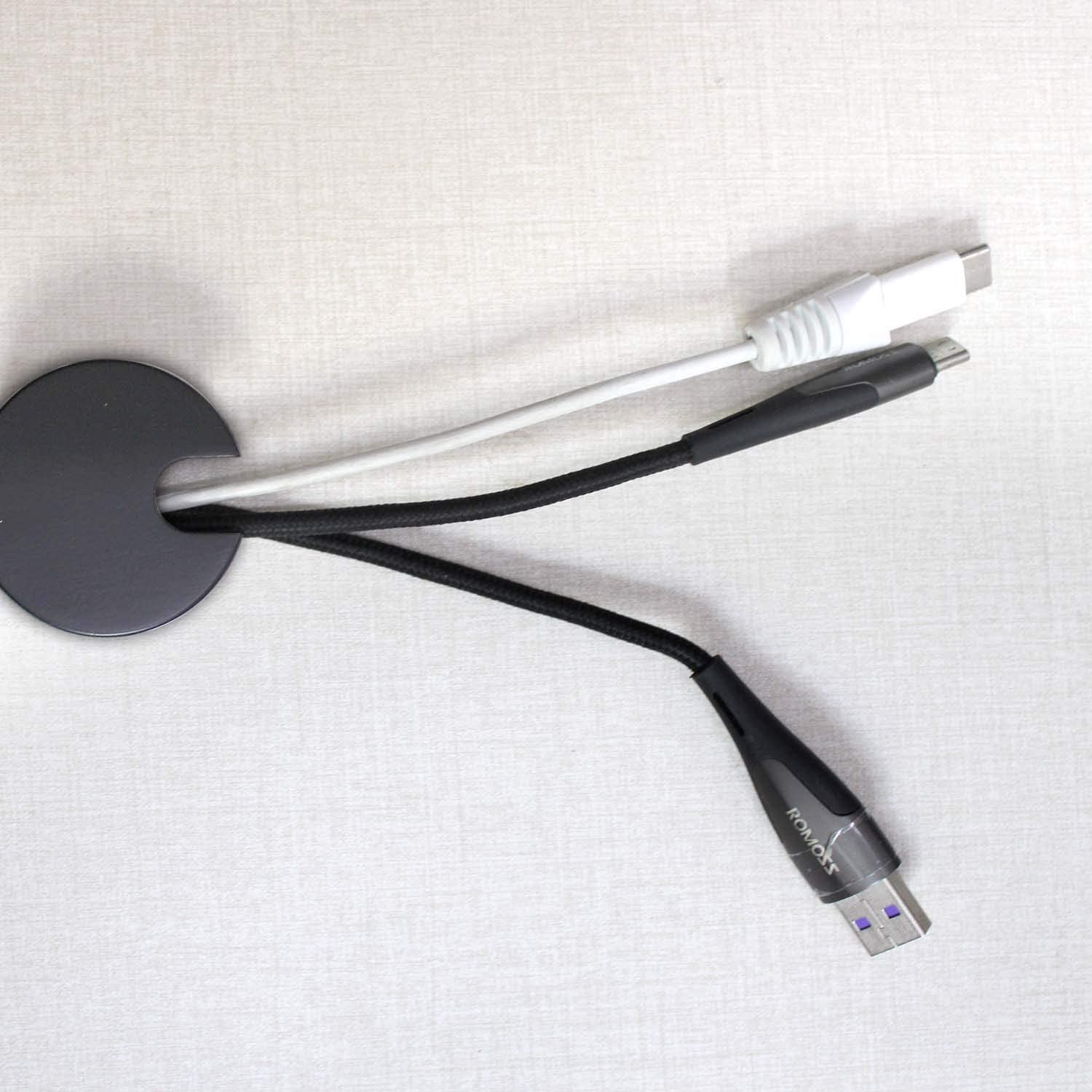 Set 2 capace orificiu organizator cabluri, 35 mm, Negru - eMAG.ro