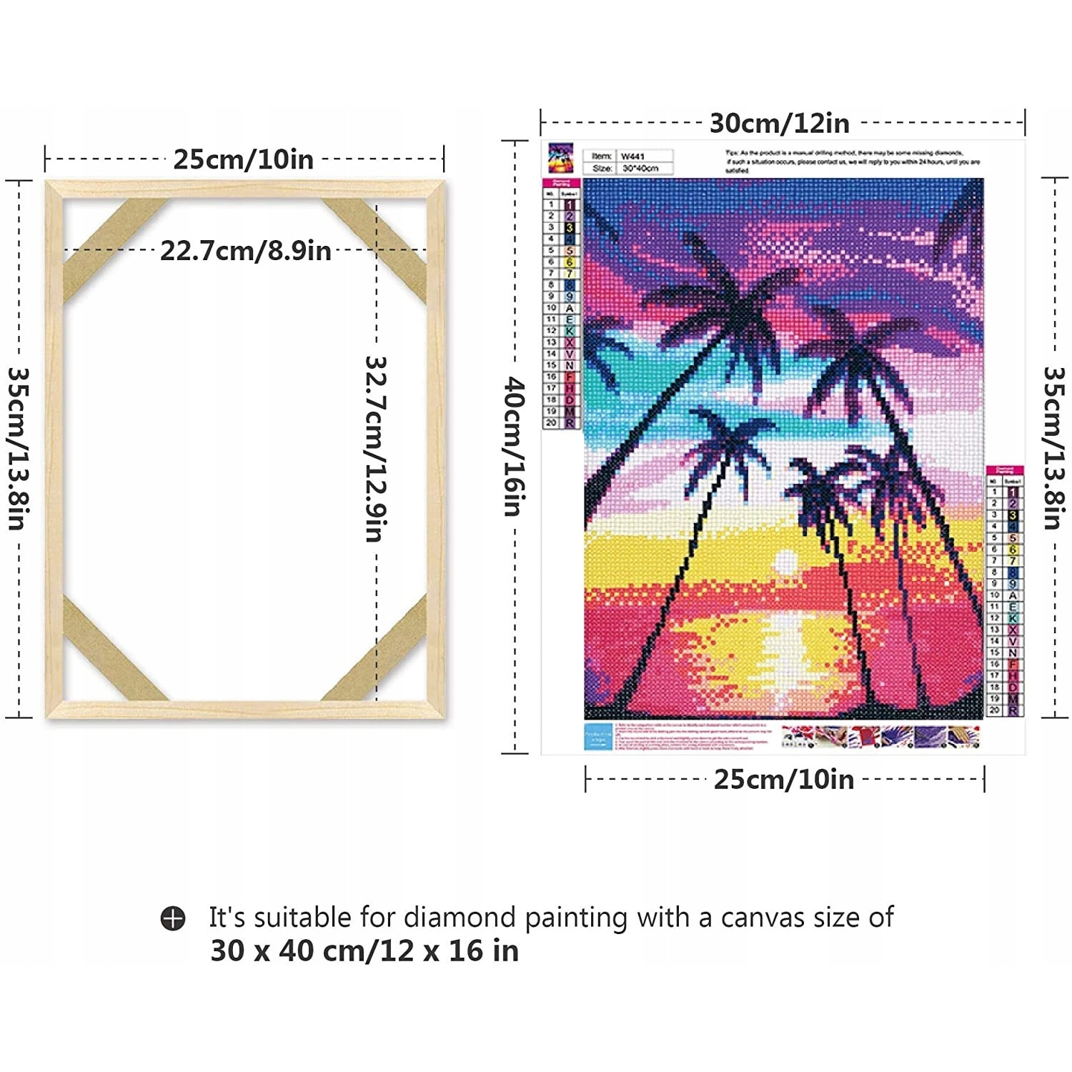 KIt rama, Lemn, 25x35 cm, Natural - eMAG.ro