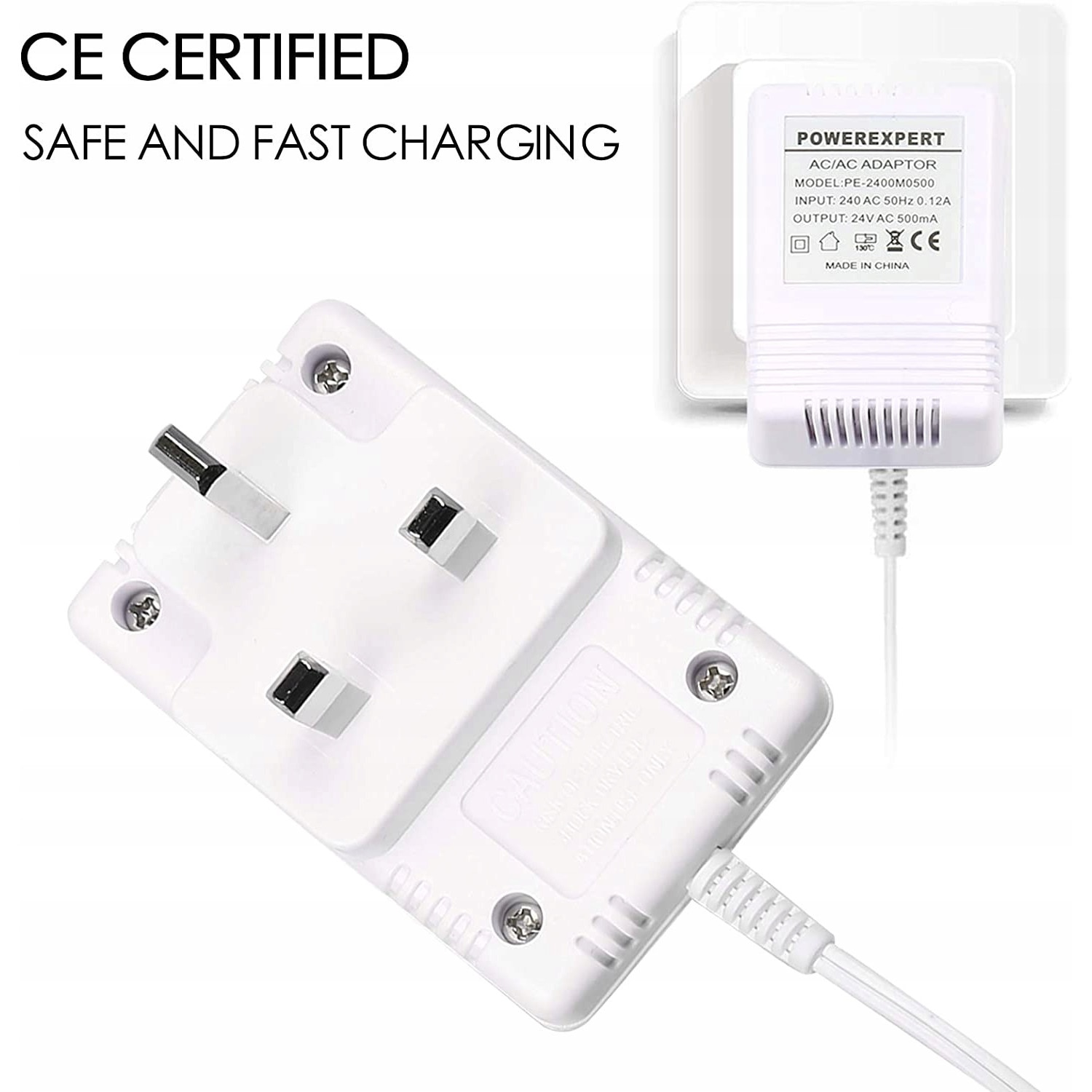 Cablu transformator pentru sonerie, 24 V, 8 m, 120V/230V 50/60Hz, Alb ...