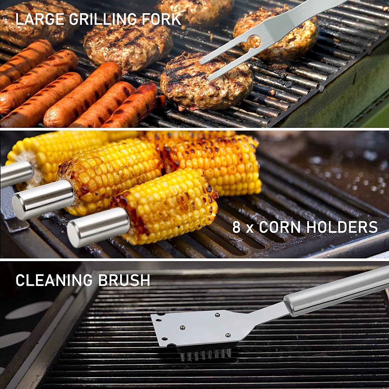 Set ustensile gratar, Duerer, INOX, Argintiu - eMAG.ro