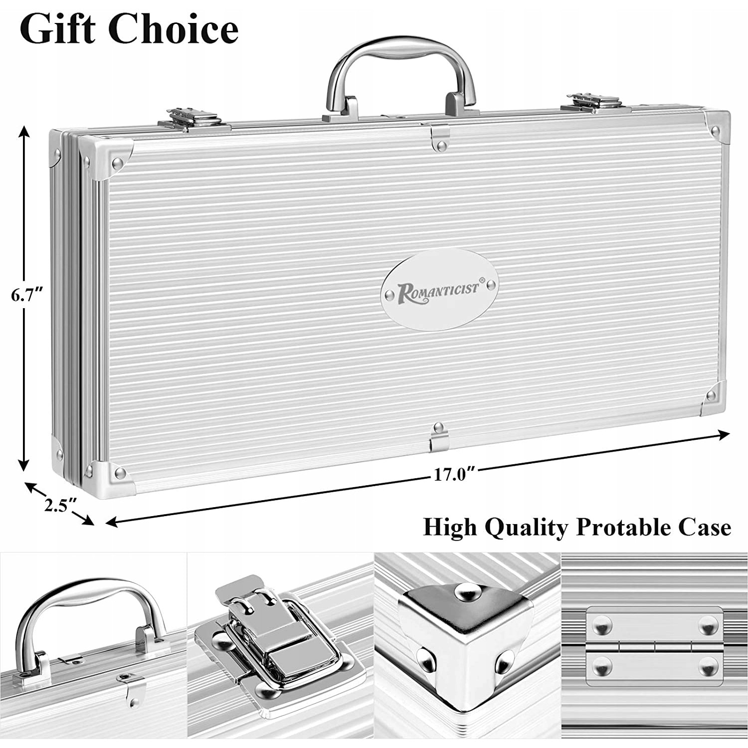 Set ustensile gratar, INOX, Negru/Gri - eMAG.ro