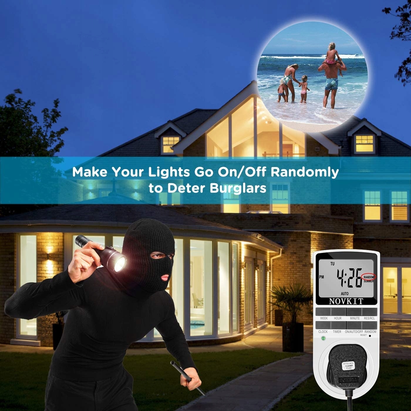 Set 2 prize inteligente, Program antifurt, Programare flexibila, 2900W ...