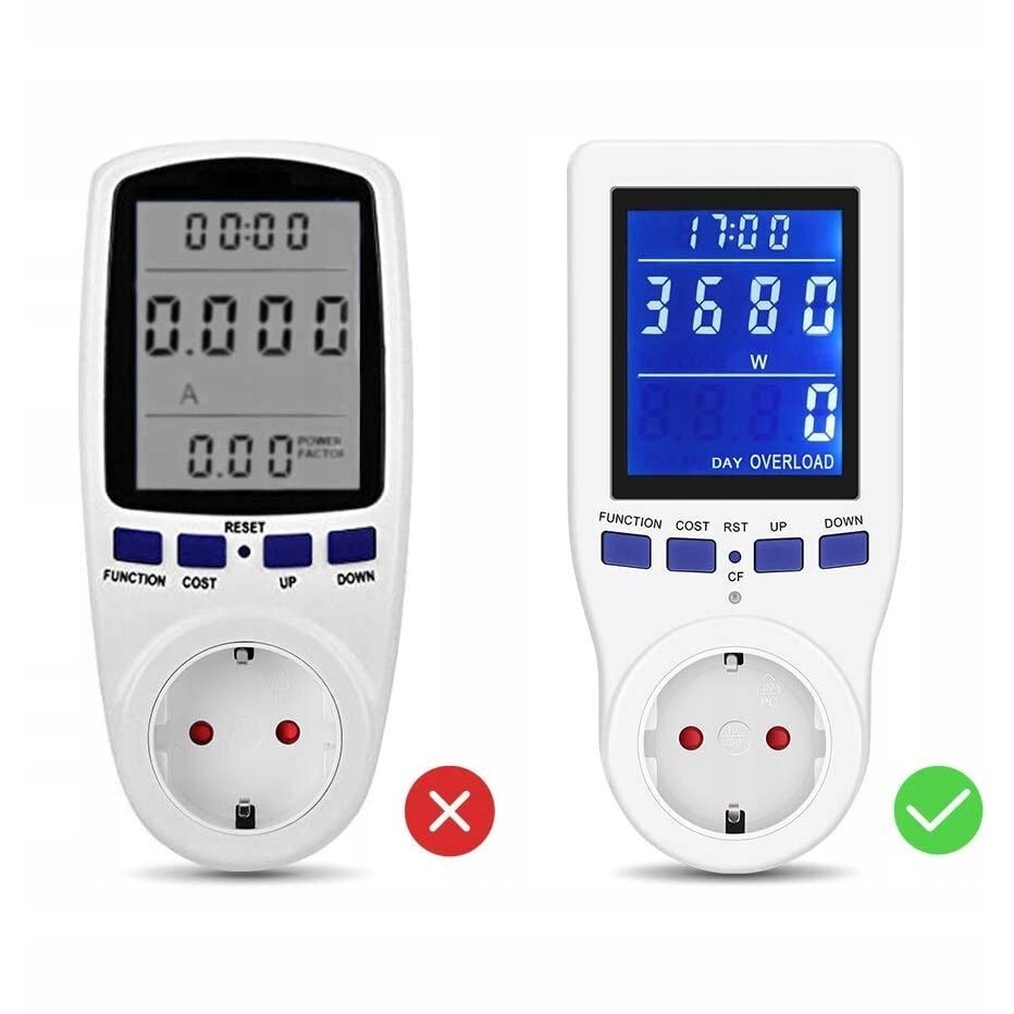 Priza cu contor consum energie, Afisaj LCD, Alb - eMAG.ro
