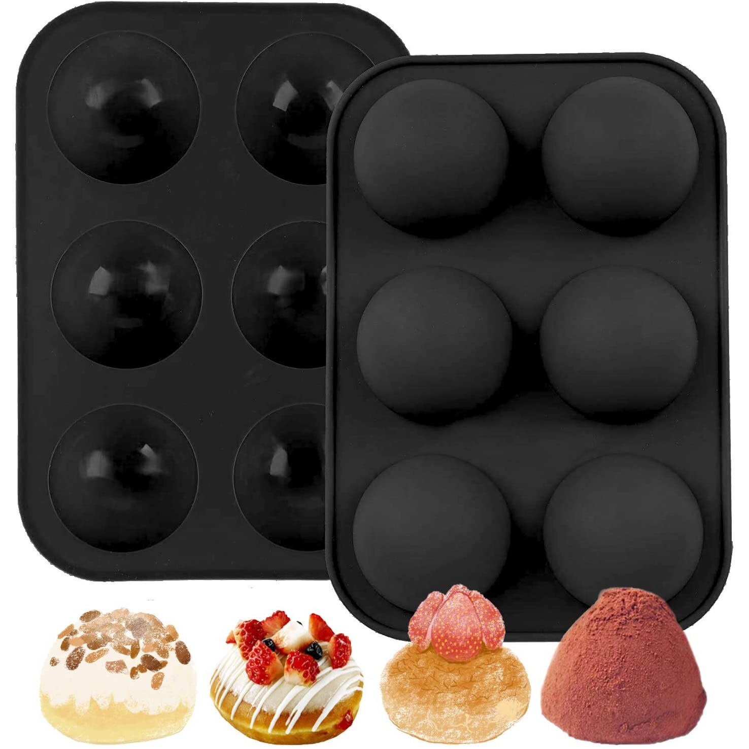 Set 2 forme prajituri, Silicon, rezistente la temperaturi -40 pana la ...
