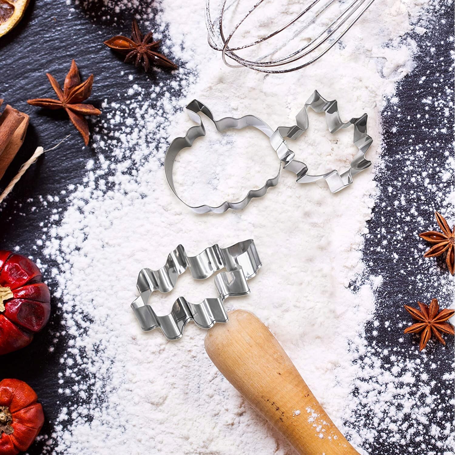 Set 8 forme prajituri, Otel, Argintiu - eMAG.ro