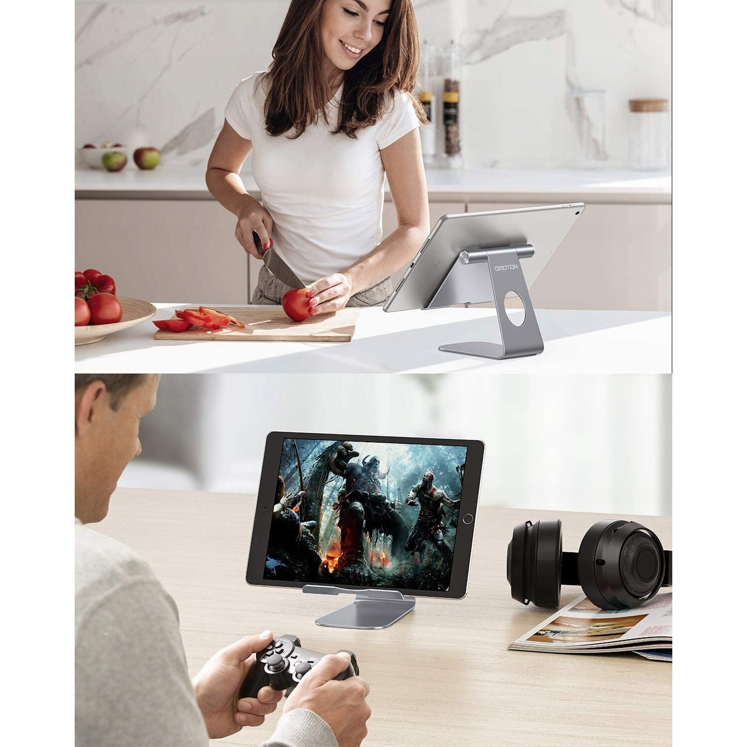 Suport tableta, Aluminiu, 13 inch, Argintiu - eMAG.ro