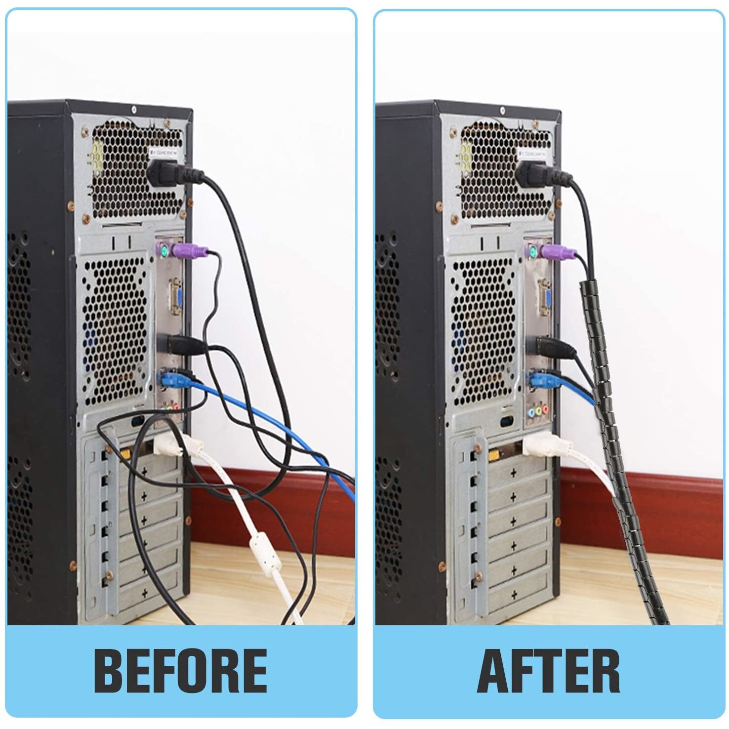 SET 2 ACCESORII PENTRU CABLURI, 2 X 1,5M - eMAG.ro