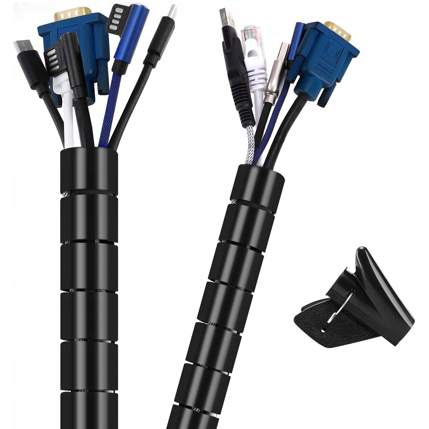 SET 2 ACCESORII PENTRU CABLURI, 2 X 1,5M - eMAG.ro