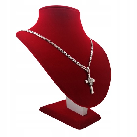 Lantisor barbati, Golden-Celebrity, Argint 925, Pandantiv cruce, 65 cm ...